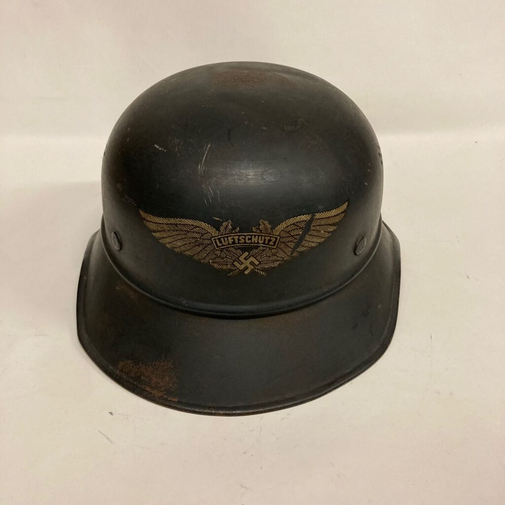 World War II era German “Luftschutz” Civil Defense Helmet – The War ...